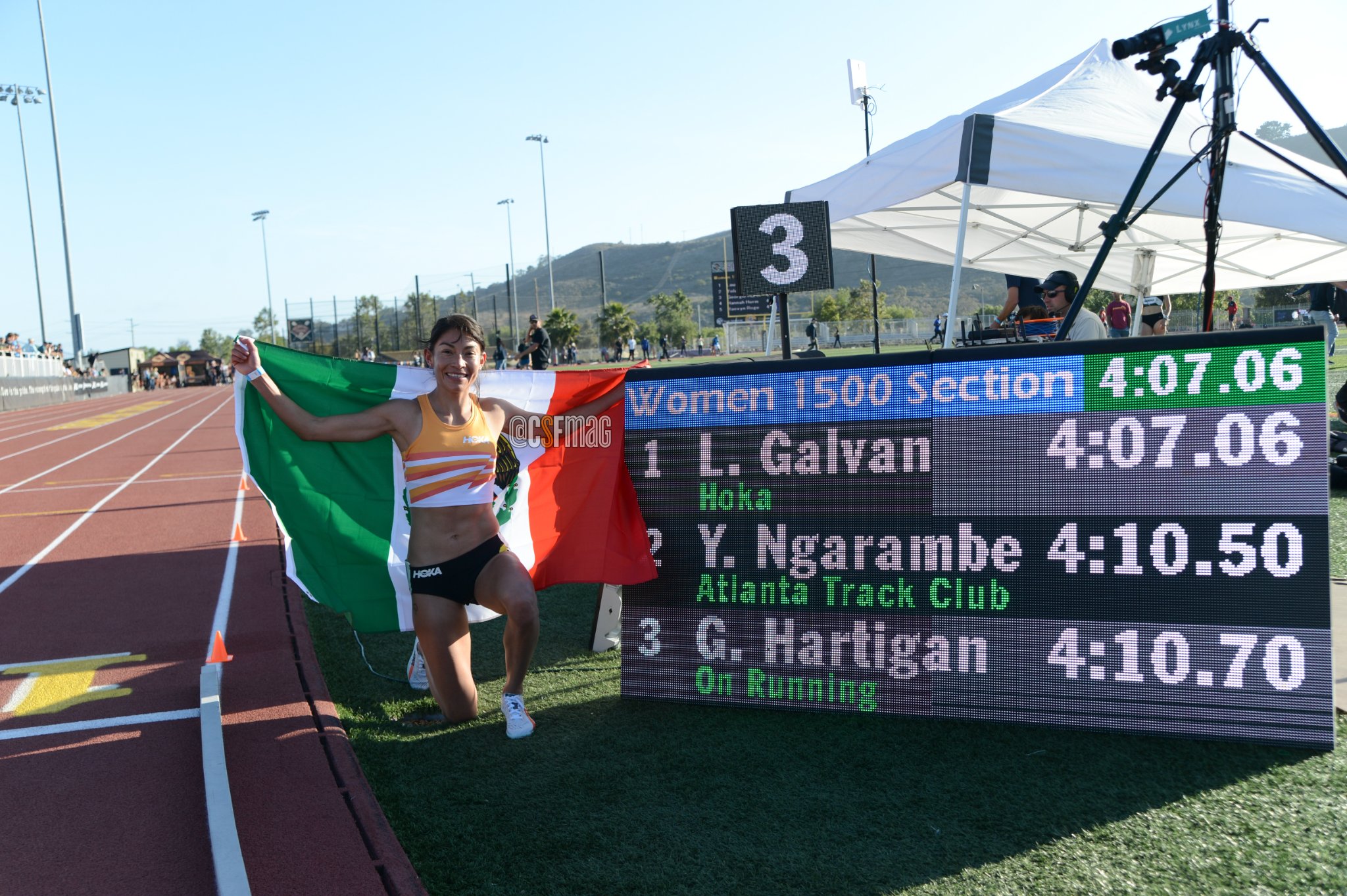 Laura Galván: Récord Mexicano en 1,500 Metros en Sound Running Track ...